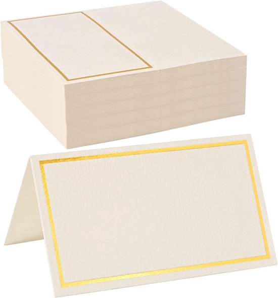 Plaatskaarten Set - Naamkaartjes Tafel - Feestelijke Tafel - Goudfolie ...