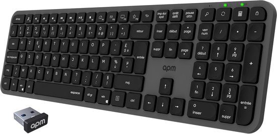 Draadloos AZERTY Toetsenbord Compact en Ergonomisch - Stille Toetsen ...