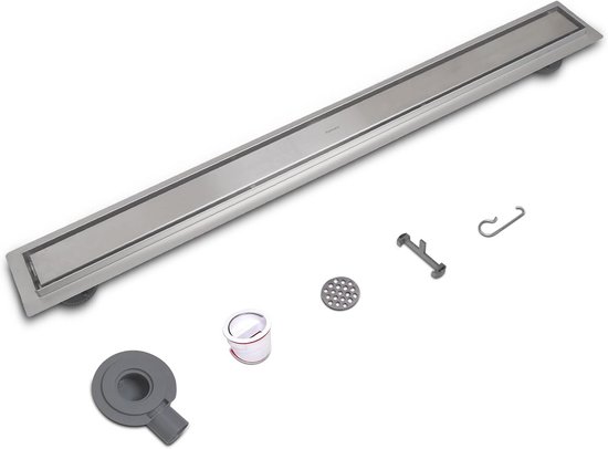 Douchegoot 80 cm RVS – Extra Plat met 2-in-1 Afdekking, 360° Draaibaar ...