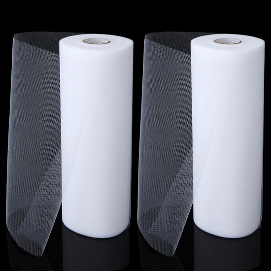2x Tule Stof Rol Wit - 91 Meter Lang voor Bruiloft, Jurken en Decoratie ...