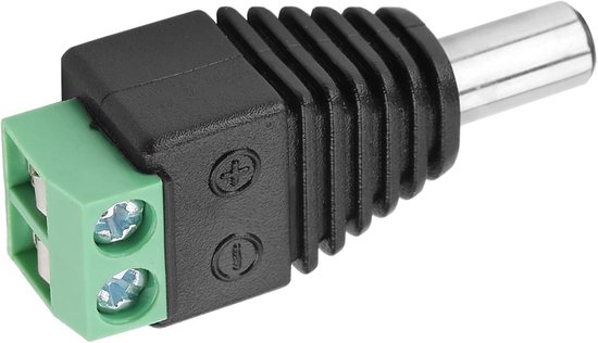 10 Stuks Male Plug Jack naar 2Pin Terminal Block Adapter voor CCTV ...