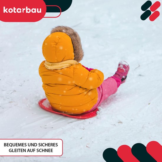 KOTARBAU 2x slee kind, pvc 60 cm, roze, sneeuw, handgrepen | bol