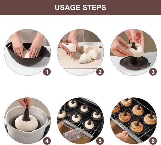 Donut bakvorm met conische vorm voor perfecte donuts - 6-delige set ...