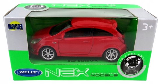 Welly Opel Corsa OPC modelauto schaal 1:43, rood | bol