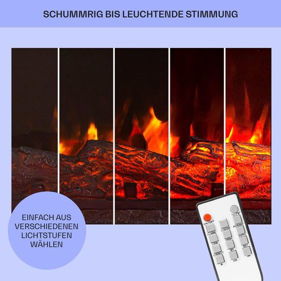 Elektrische Wandhaard Medahomestore 2000W – Moderne LED Open Haard voor ...