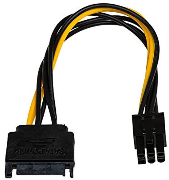 SATA naar PCI-E 6 pin Adapter Kabel 15cm | bol