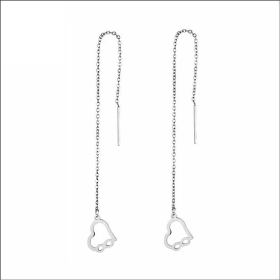 Aramat Jewels | Oorhangers | Stijlvolle Doortrek Oorbellen Hartje ...