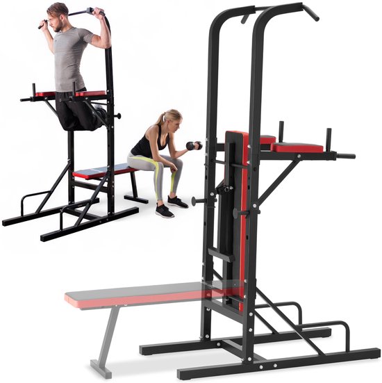Tectake Krachtstation Fitness - Multifunctioneel - Opklapbare ...
