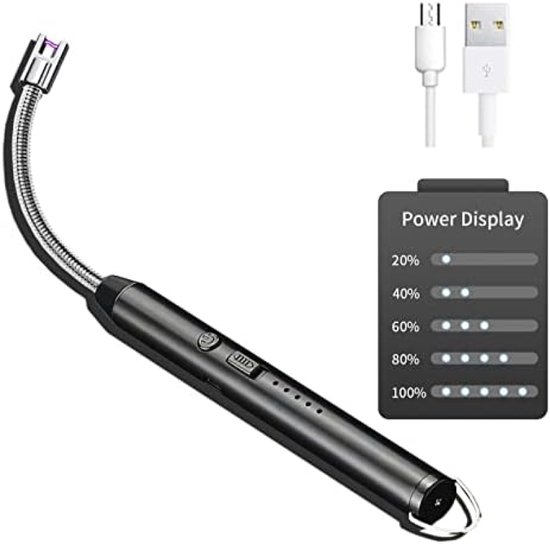USB Oplaadbare Elektrische Aansteker met 360° Flexibele Hals - Digital ...