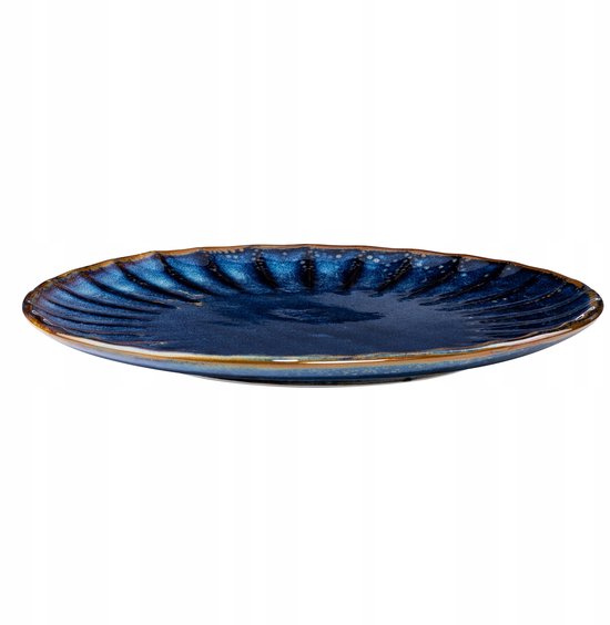 Verlo Diepblauw Bord 26 cm - Reactief Glazuur Porselein | bol