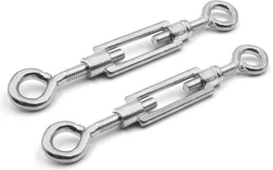 Set van 2 M8 x 70 mm spansloten - Draadspanners met oog/haken - Gehard ...