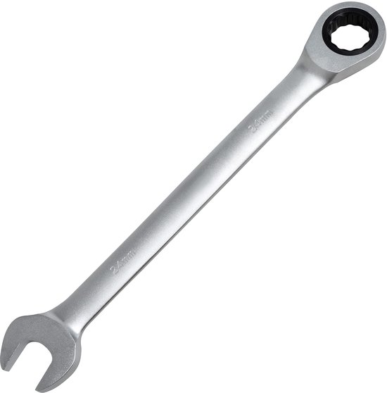 24 mm ratelsleutel met open eind van CR-V staal, 330 mm lang en ...