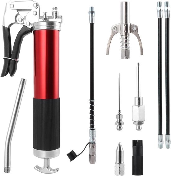 Vetspuit met zware schacht, flexibele slang en metalen buis | bol