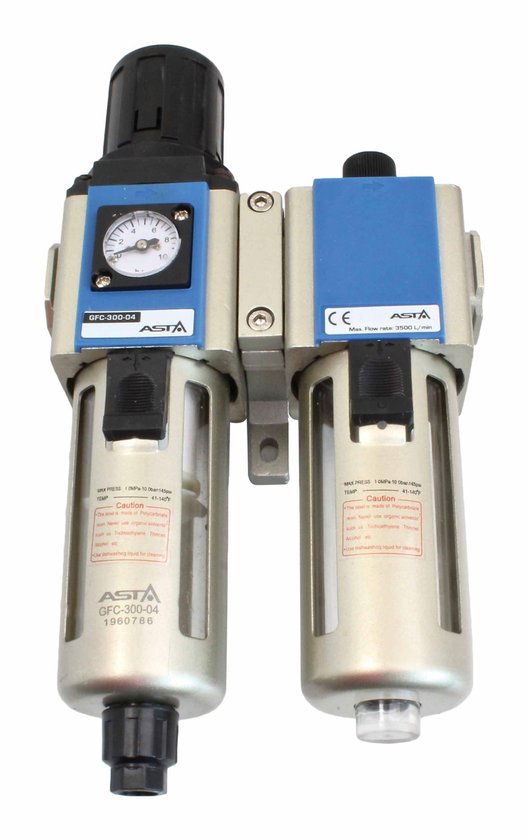 drukregelaar met filter en olienevelaar - compressor regelaar 1/2 duims ...