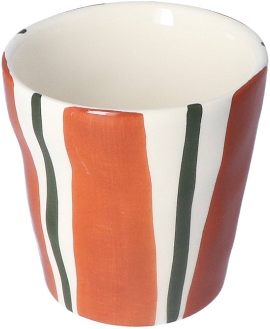 Duro Ceramics - Mok Lungo Coffee Linear Marron 8,5cm - Mokken | bol