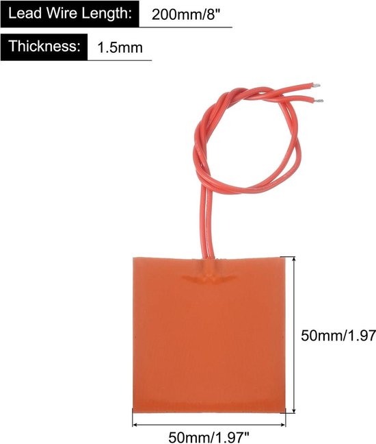 Allecto plus - Tapis chauffant en Siliconen , feuille 12V 7,5W, plaque ...