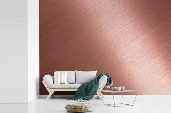 Behang - Fotobehang - Koperen achtergrond dat oplicht aan de ...