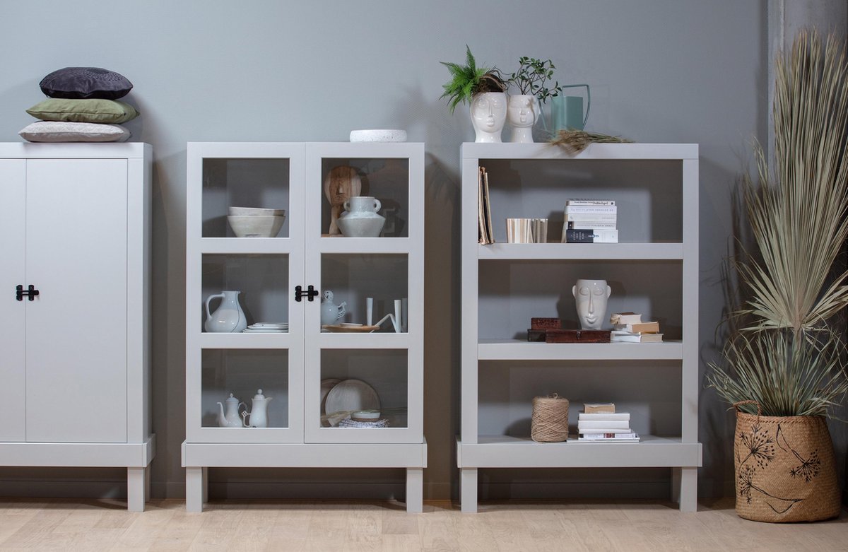 Basiclabel Bonk dichte kast - Grenen - Mist - 160x103x37 | bol.com