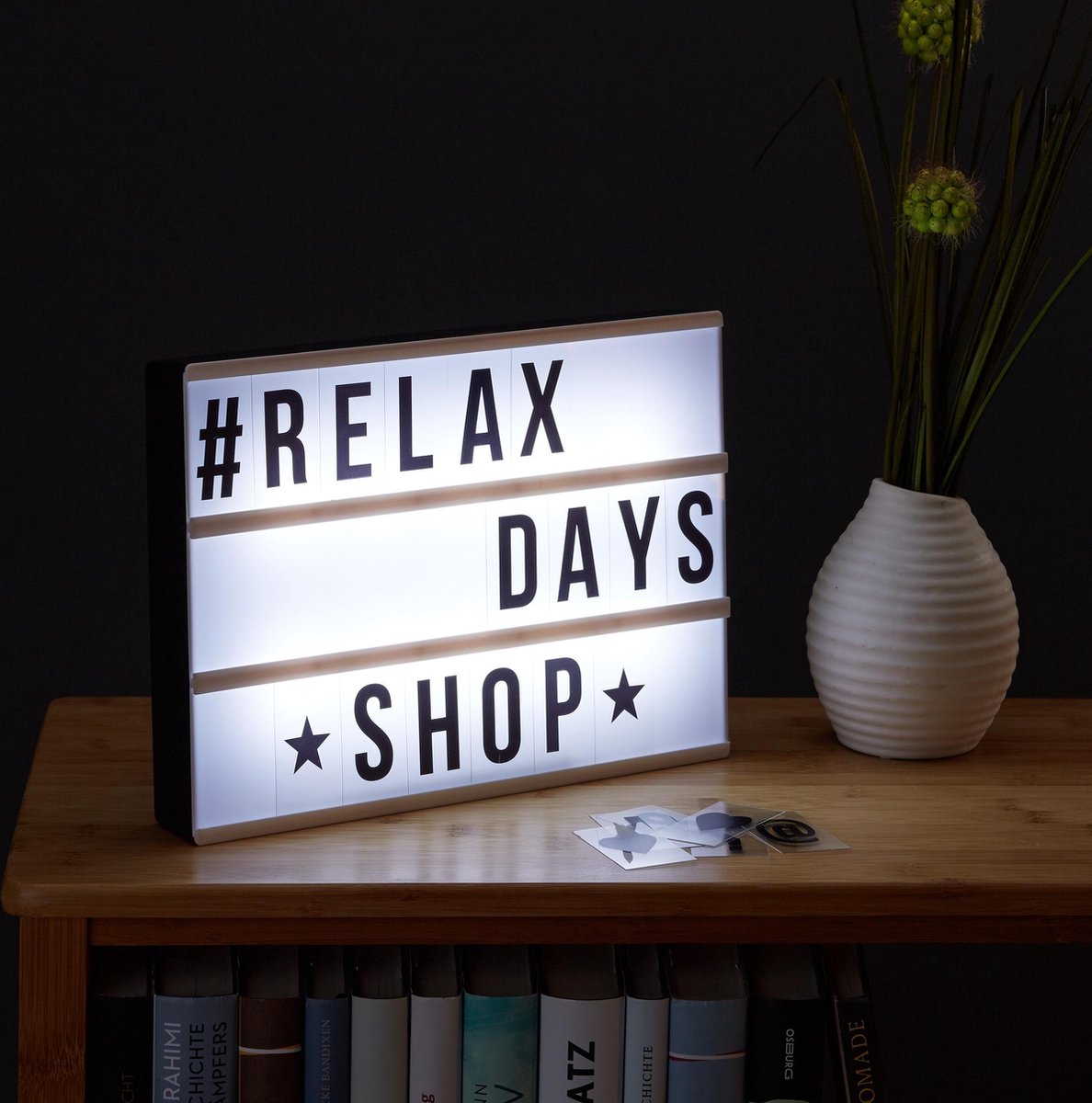 Relaxdays 2 x light box LED - lichtbak - lightbox - letters en getallen ...