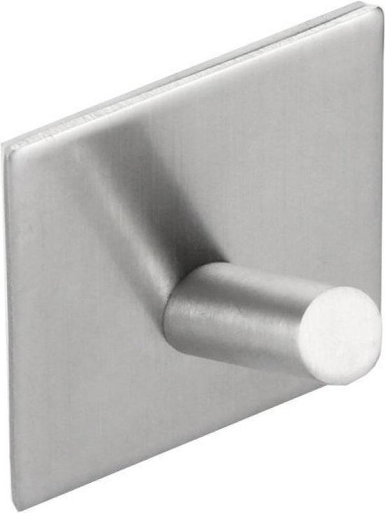 Crochet autocollant, inox brossé | bol