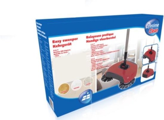 Lifetime Clean Vloerborstel 3-in-1 115 X 35 Cm Rood | bol.com