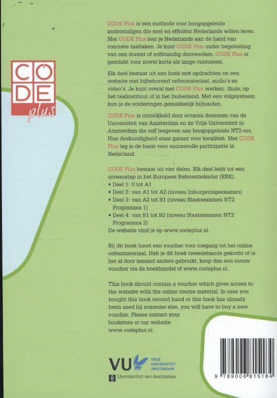 Code plus Deel 4 B1-B2 Takenboek | 9789006815184 | Boeken | bol