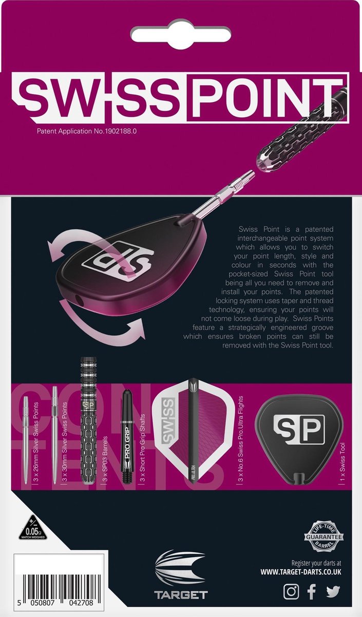 Target Swiss Point SP03 - Dartpijlen - 24 Gram | bol.com
