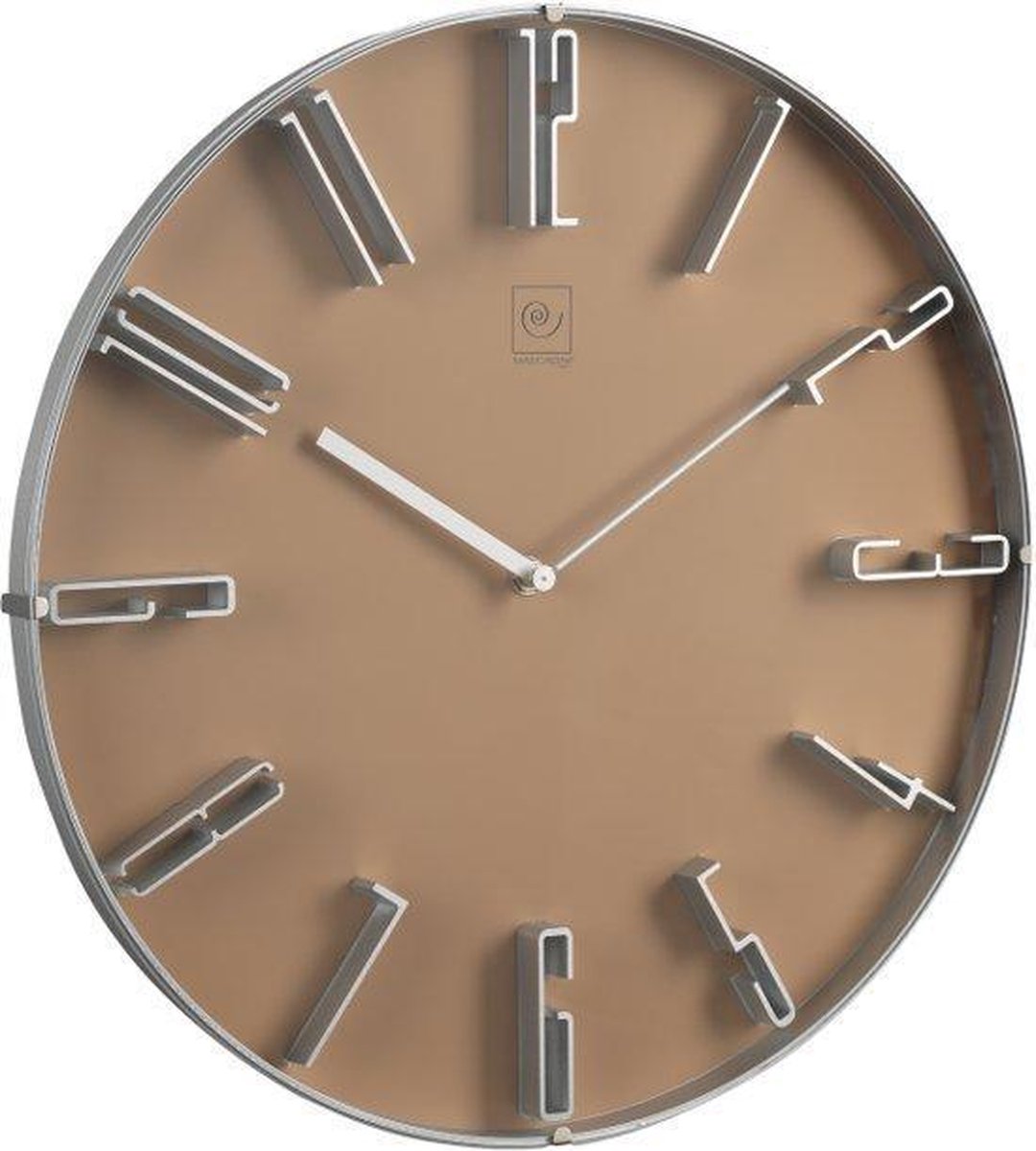 Mascagni - Design wandklok khaki bruin diameter 40 cm in abs met ...