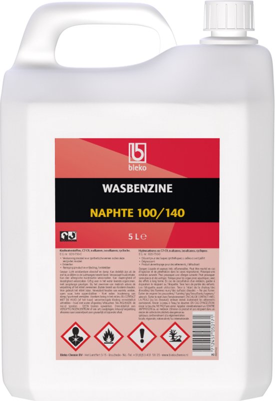 Bleko Chemie Wasbenzine | 5 L | Verdunner voor Syntetische Verven | Ontvettend | Ontvetter | bol