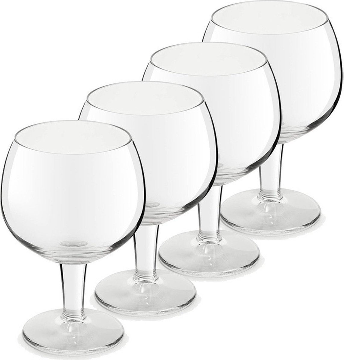 4x Speciaal bierglazen/bierbokalen transparant op voet 600 ml Artisan - Bierglas -... | bol.com