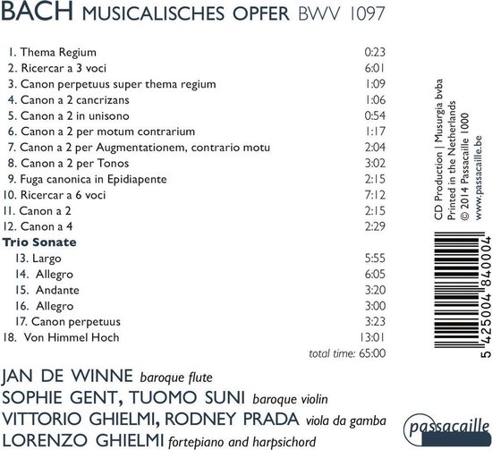 Il Gardellino, Jan De Winne, Sophie Gent, Vittorio Ghielmi, Lorenzo ...