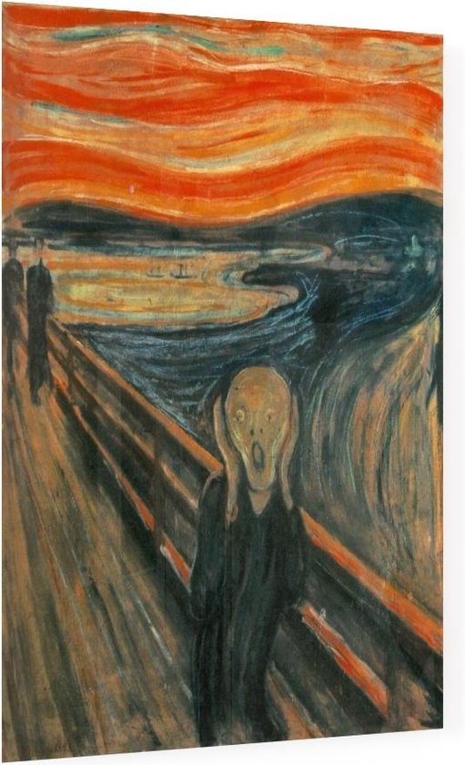 De Schreeuw, Edvard Munch - Foto op Plexiglas - 60 x 80 cm | bol