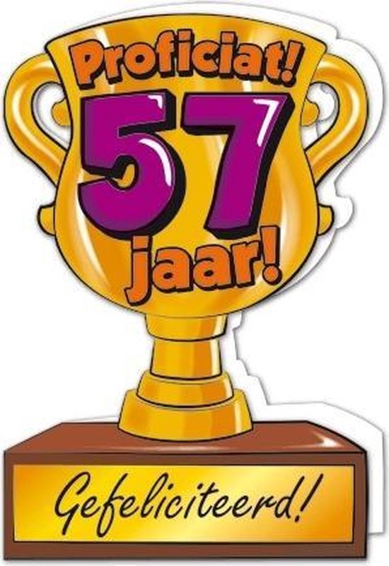 Trofee kaart - 57 jaar | bol.com