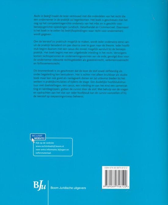 Bronnenboeken MBO - Recht in bedrijf | 9789089746122 | Leo Janssen ...