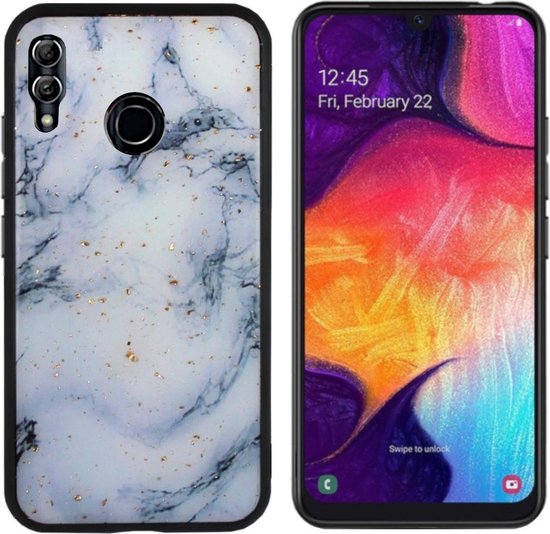 BackCover Marble Glitter voor Samsung M20 Blauw | bol.com