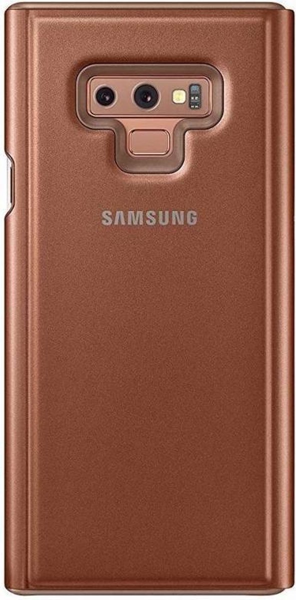 Samsung Galaxy Note 9 Clear View Flip Case Bruin | bol