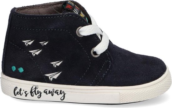 Bunnies JR Lesley Louw Jongens Hoge Sneakers - Blauw - Leer - Veters | bol