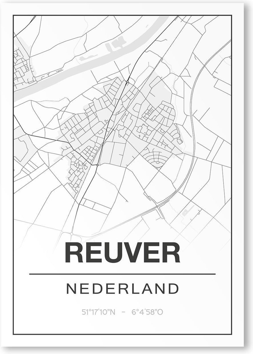 Poster/plattegrond REUVER - 30x40cm | bol.com