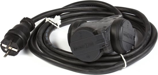 Stroomkabels Schuko - lightmaXX Cable 3-way 3m | bol