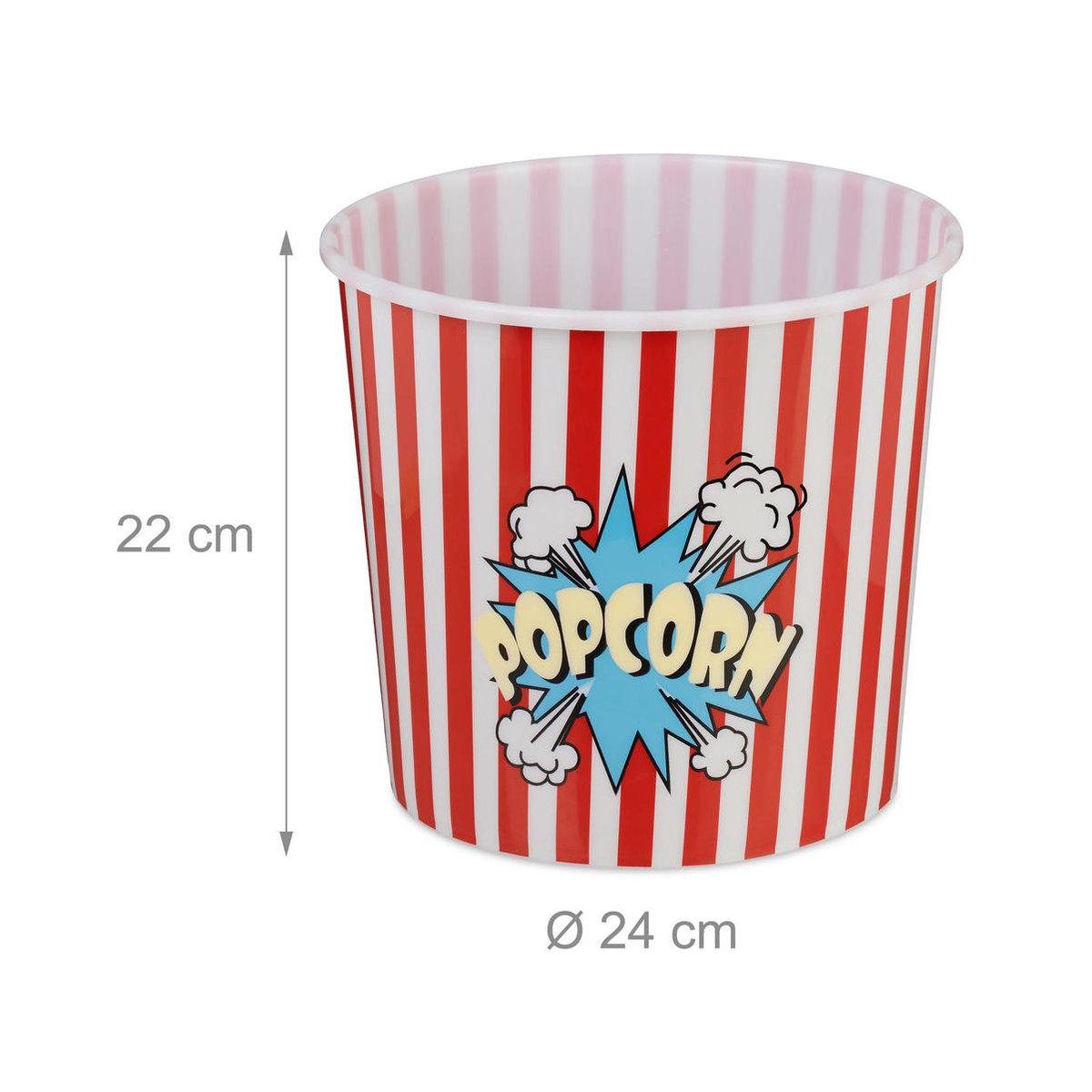 relaxdays popcorn bak - set van 2 stuks - popcorn bakjes XXL ...