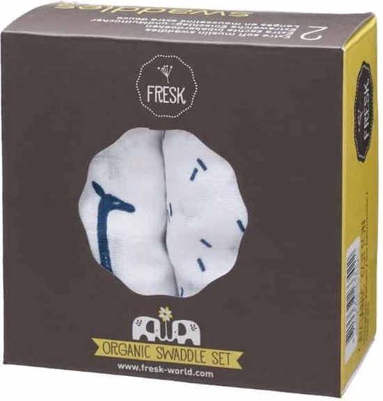 Fresk inbakerdoeken Giraf Indigo Blue 70x60 cm set van 2 | bol