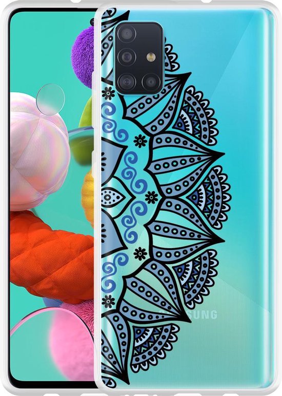 Samsung Galaxy A51 Hoesje Turqoise Mandala - Designed by Cazy | bol.com