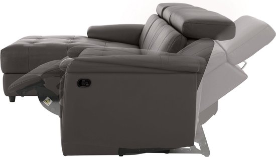 Tanaro|Chaiselong Sofa 3 zits Rechtshandig in bruin PU | bol