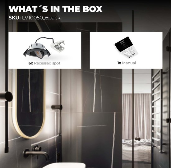 Faretti Led Soffitto Quadrati B.K.Licht Faretti LED Da Incasso ...