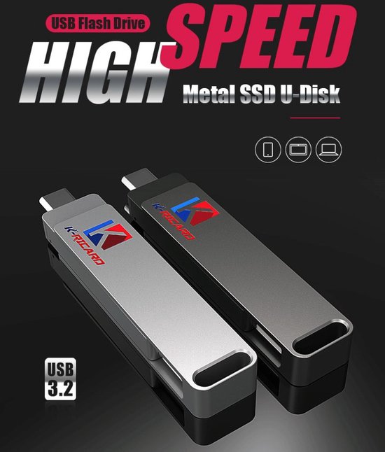 Snelle usb-drive 500MB/sec, snelle externe schijf, Memory Stick, USB ...