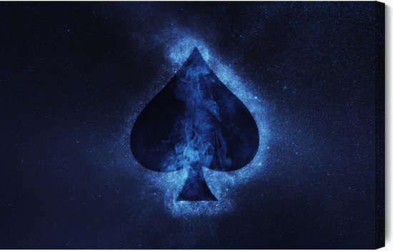 Schilderijkoning - Canvas Schilderij Abstract Symbool Van Schoppen ...