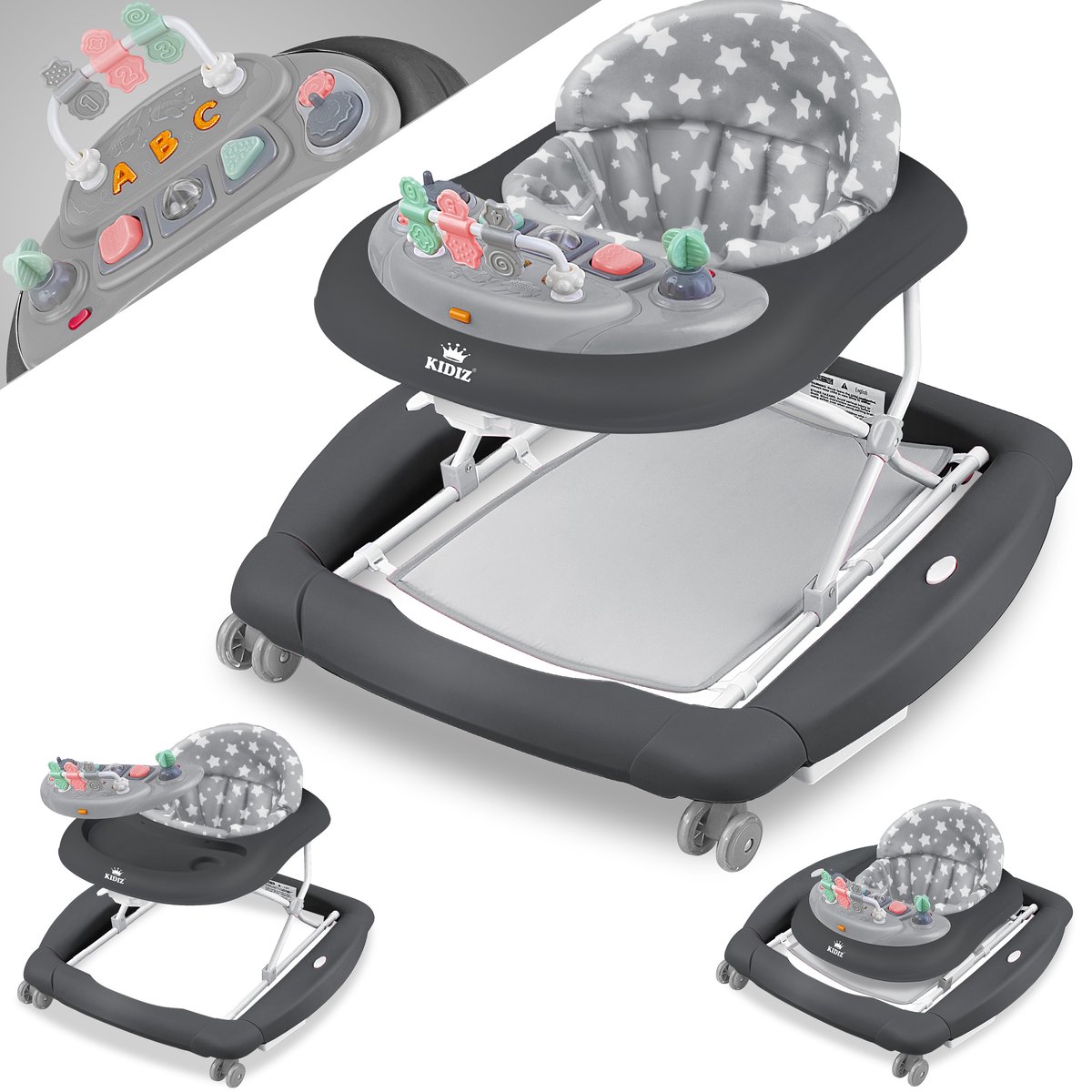 KIDIZ® 4in1 Babywalker / Loopstoel / Loopstoeltje voor Baby speel- en ...