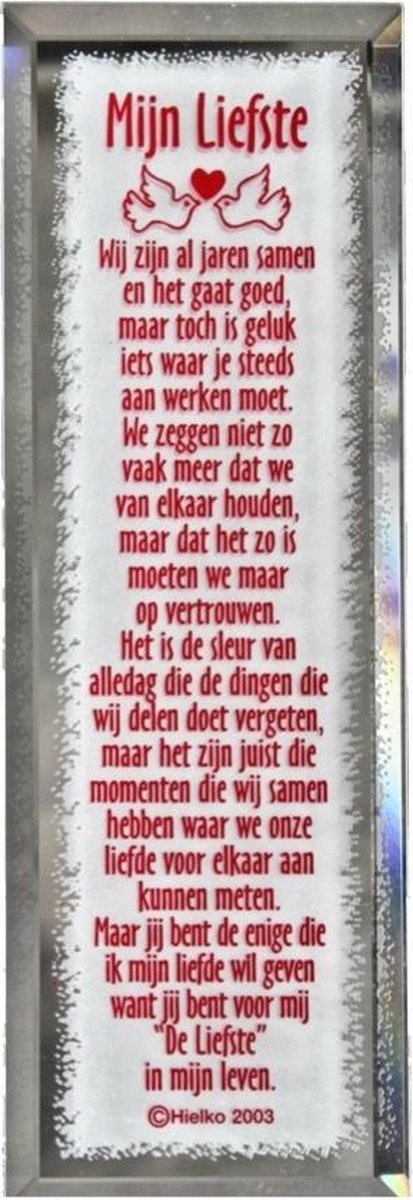 Tekst spiegel mijn liefste (We zijn al jaren samen en het gaat ...