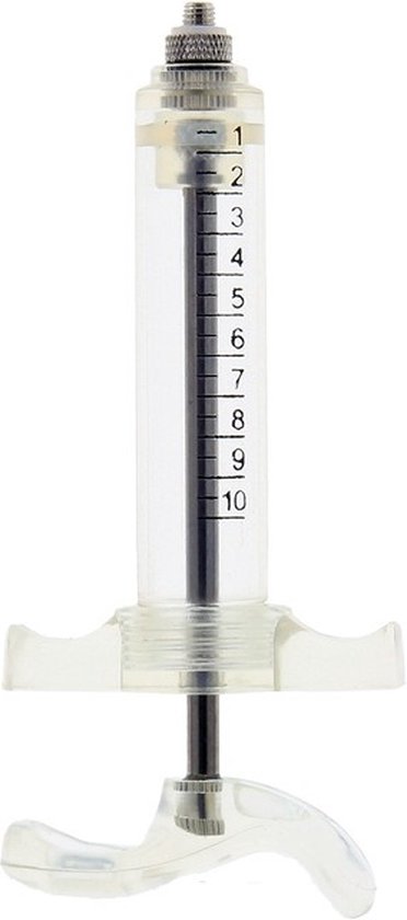 Nylon injectiespuit met schroefaansluiting 10ml | bol