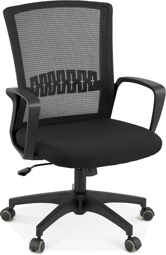 Alterego Design bureaustoel 'VOODOO' van zwarte stof | bol